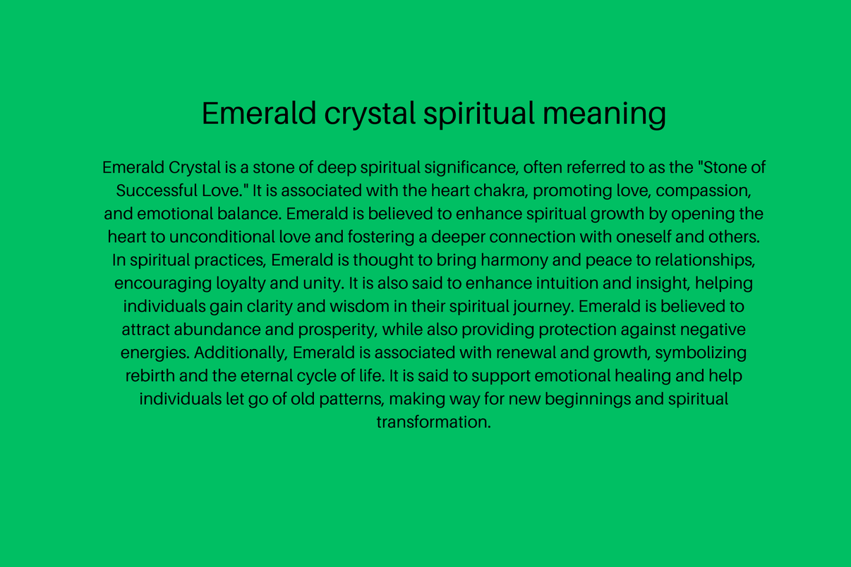 Green Crystals spiritual meaning card – Marysol